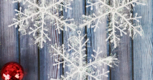 Висяща коледна украса снежинки за окачване 3 броя в комплект